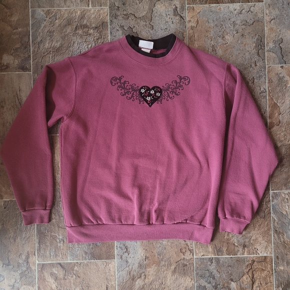 Vintage | Sweaters | Vintage Heart Sweater | Poshmark